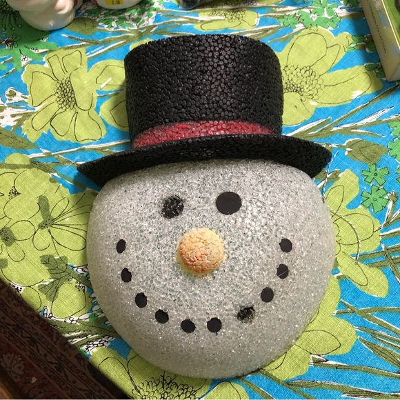 Vintage | Holiday | Vintage Snowman Flexible Popcorn Porch Light Cover ...